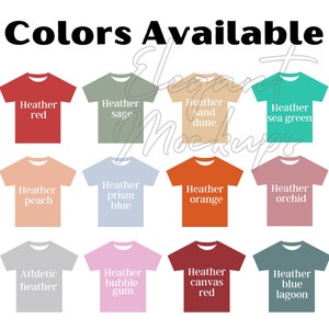 Editable Bella + Canvas Color Chart, Bella Canvas 3001 Color Chart ...