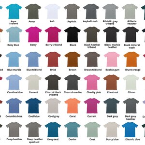 Editable Color Chart Bella Canvas , PNG Transparent File, Editable ...