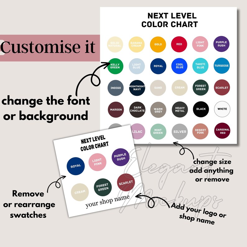 Canva Editable Next Level Color Chart Editable Next Level - Etsy UK