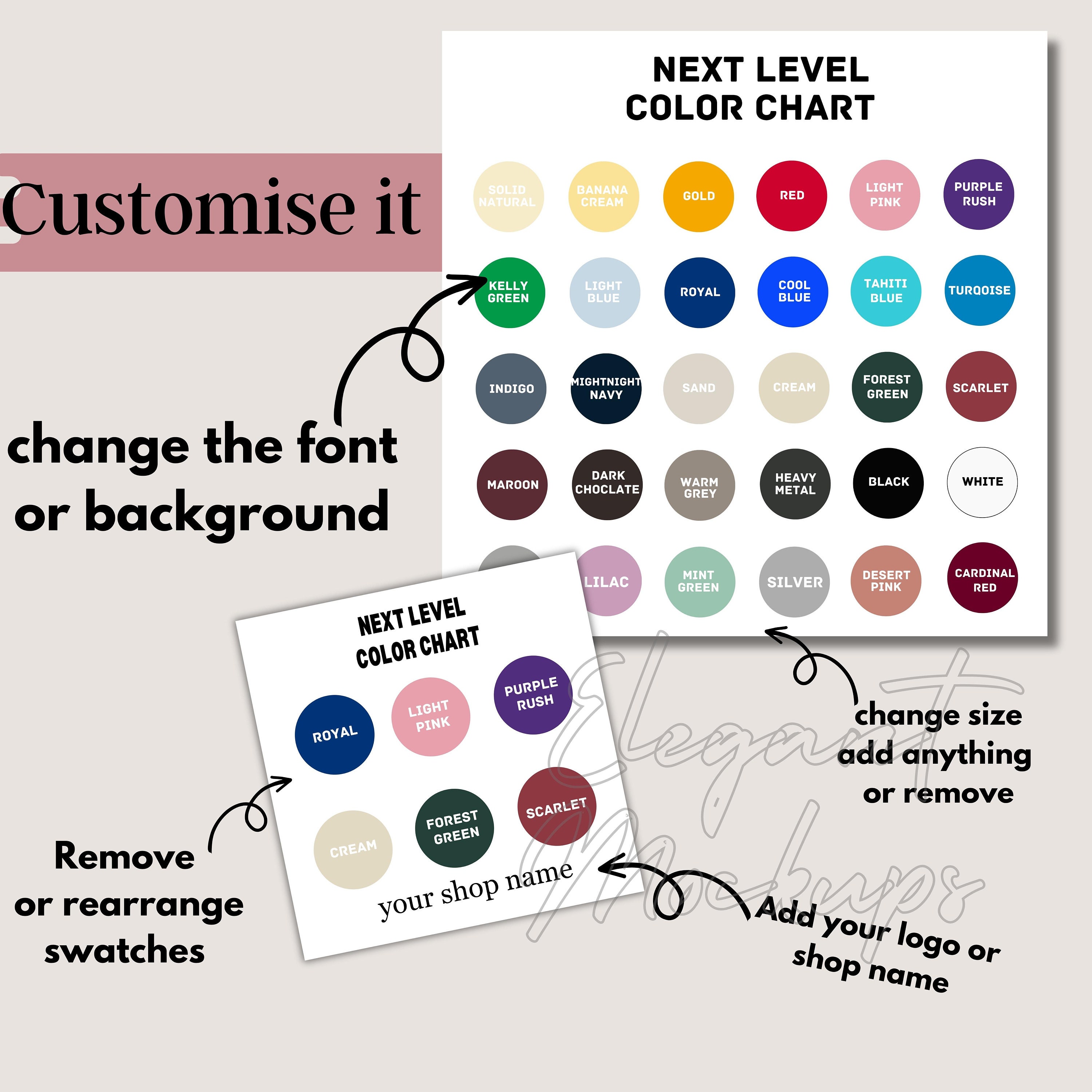 Canva Editable Next Level Color Chart Editable Next Level - Etsy