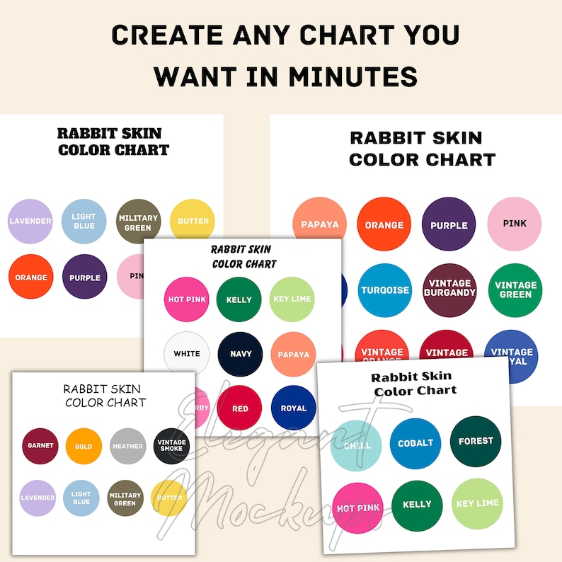Canva Editable Rabbit Skins Color Chart (digital Download) - Etsy