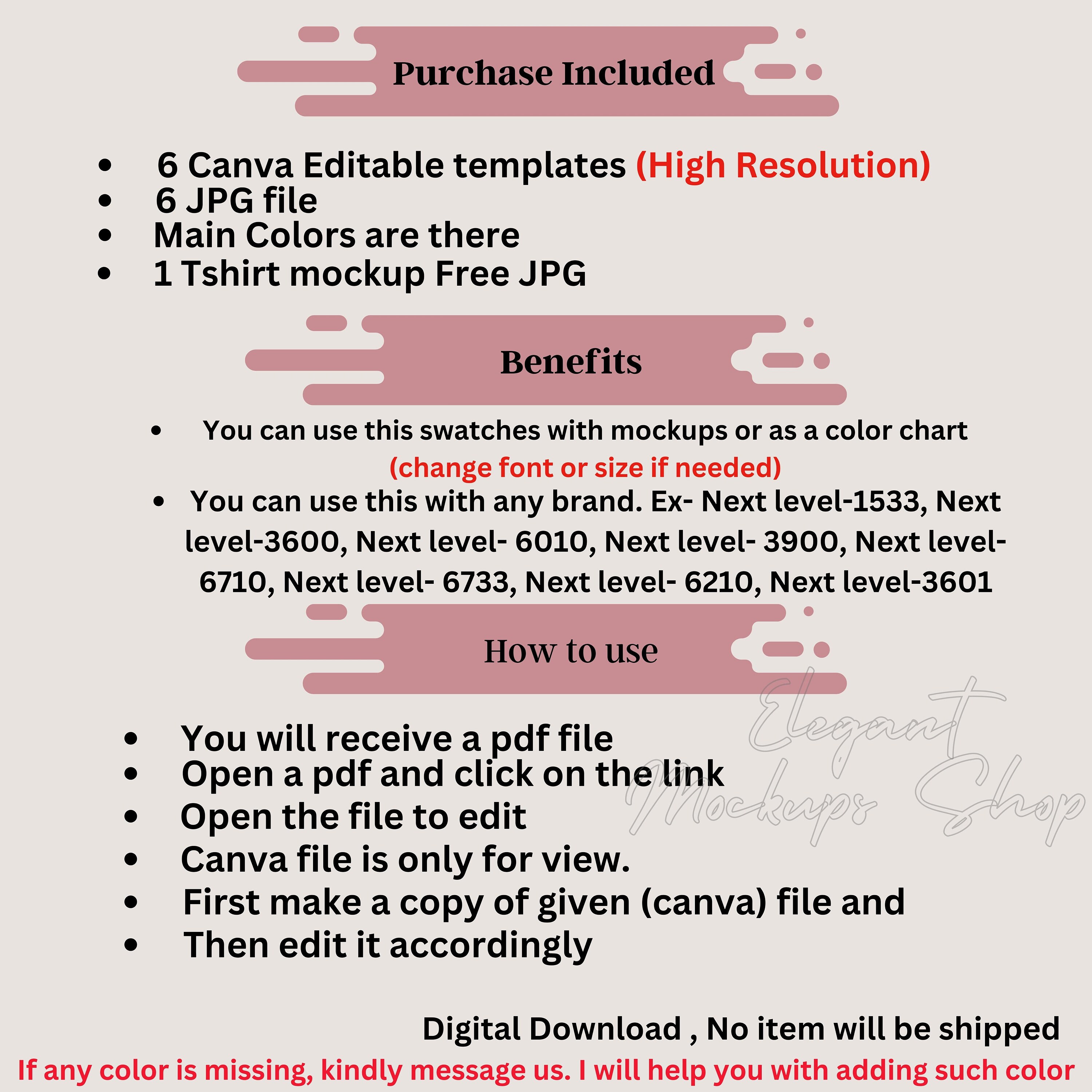 Canva Editable Next Level Color Chart, Editable Next Level, Next Level ...