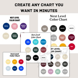 Canva Editable Next Level Color Chart, Editable Next Level, Next Level ...