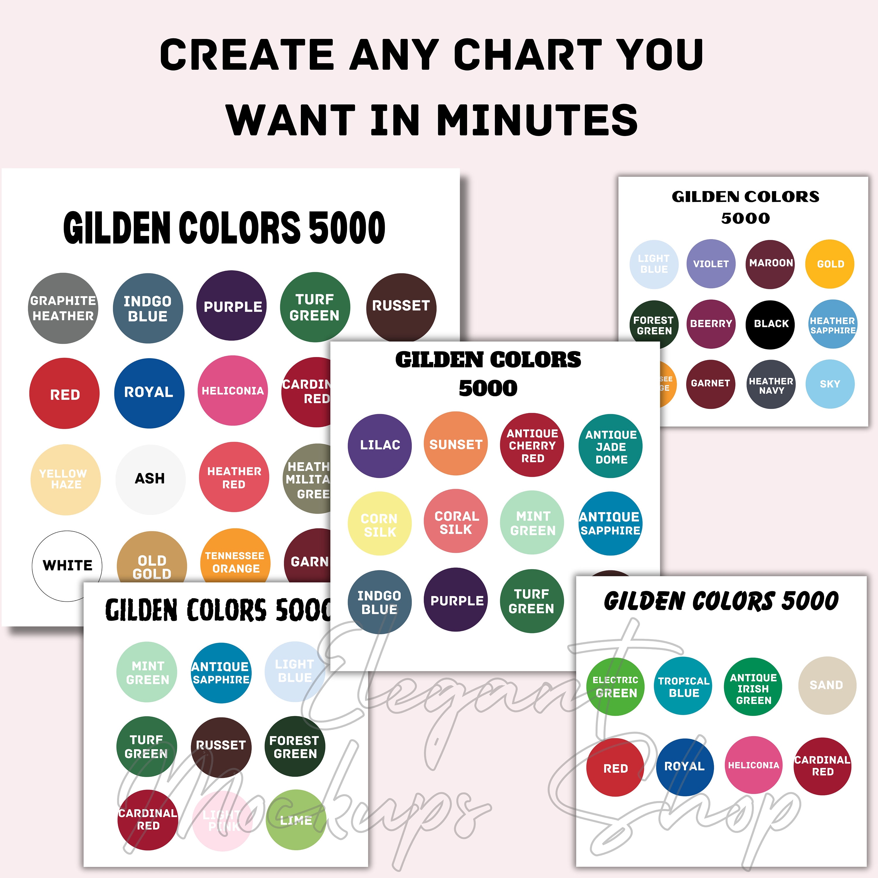 Canva Editable Gildan Color Chart (digital Download) - Etsy