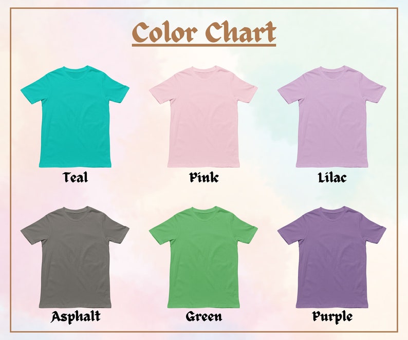 T-shirt Color Chart Template, Bella Canvas Gildan Mockup (PNG) - Etsy