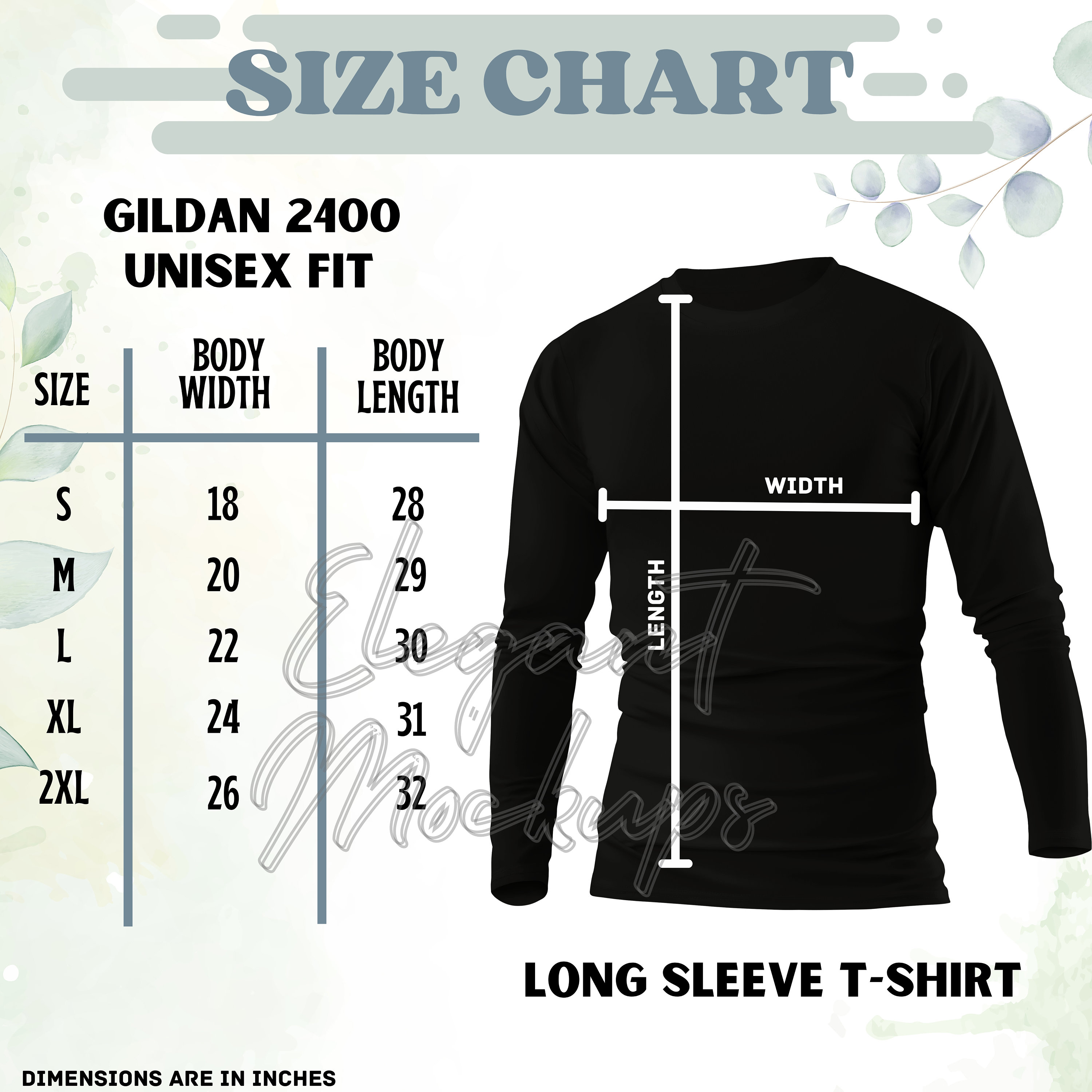 Gildan 2400 Size Chart Gildan Size Chart Gildan Sizing Long Sleeve T ...