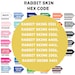 Hex Code Rabbit Skin, Editable Rabbit Skins Color Chart, Rabbit Skins ...