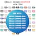 Hex Code Bella + Canvas , Bella Canvas 3001 Color Chart, Color Chart ...