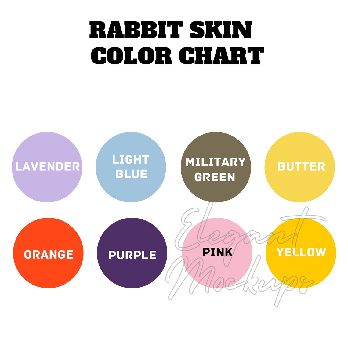Canva Editable Rabbit Skins Color Chart (digital Download) - Etsy