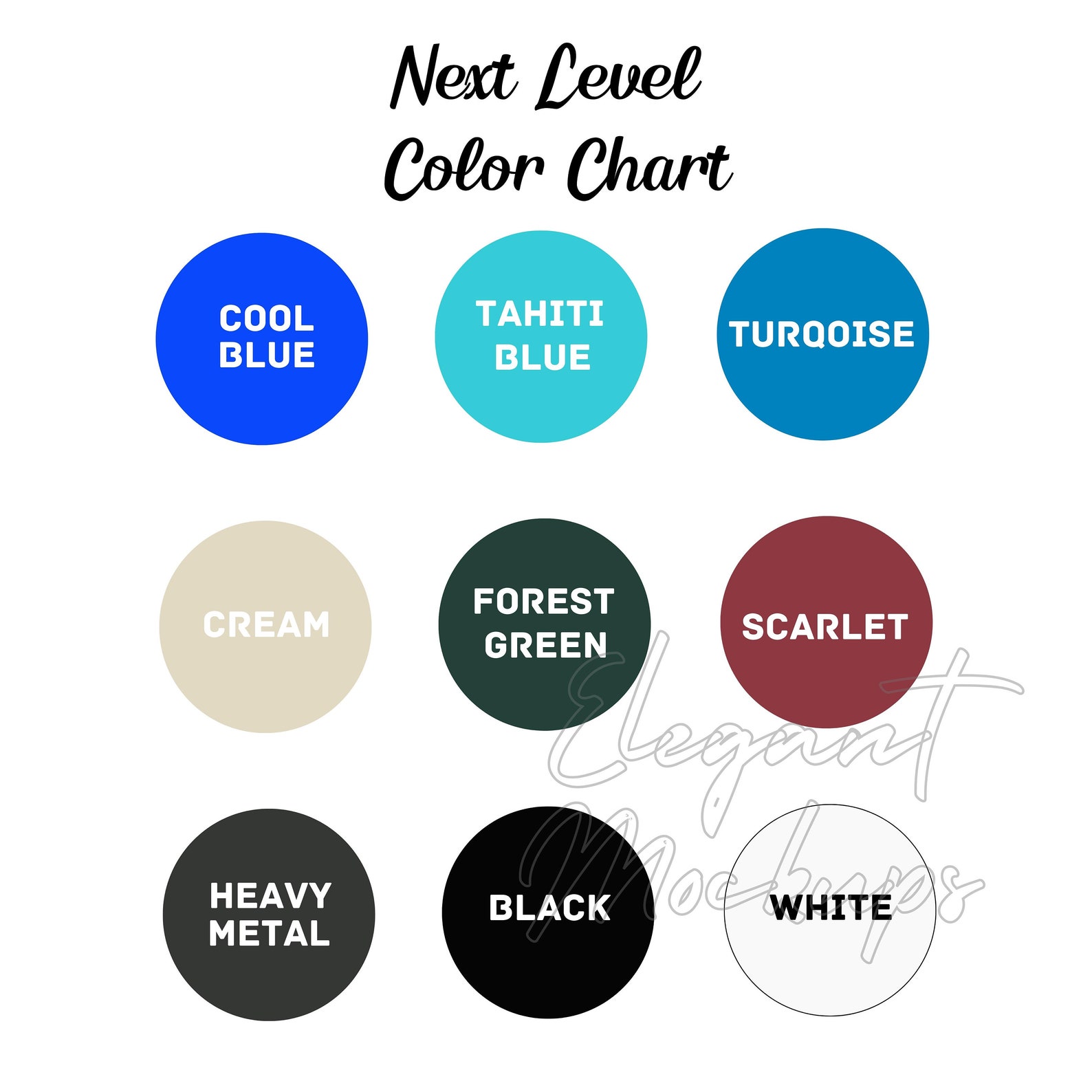 Canva Editable Next Level Color Chart, Editable Next Level, Next Level ...