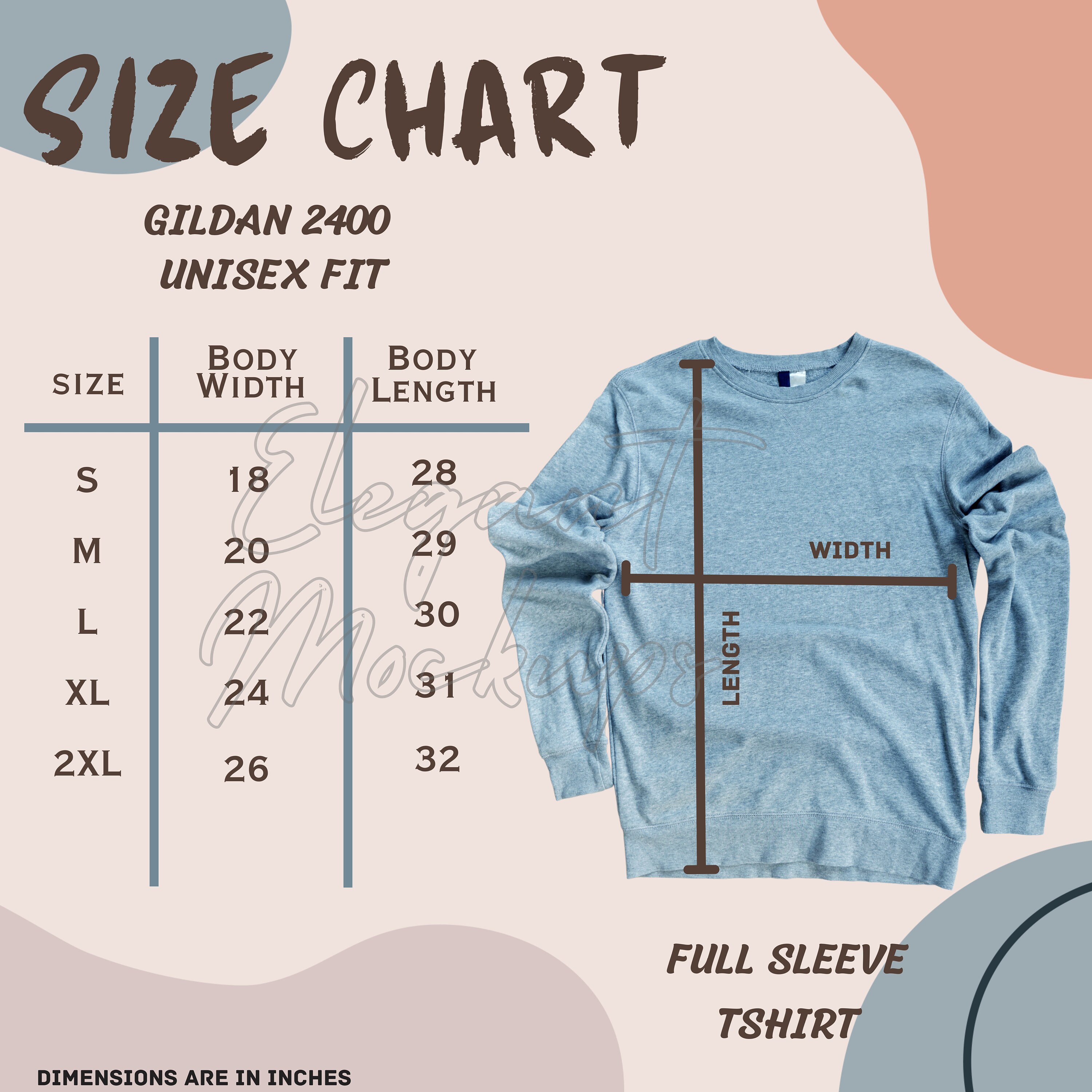 Gildan 2400 Size Chart Gildan Size Chart Gildan Sizing Long Sleeve T