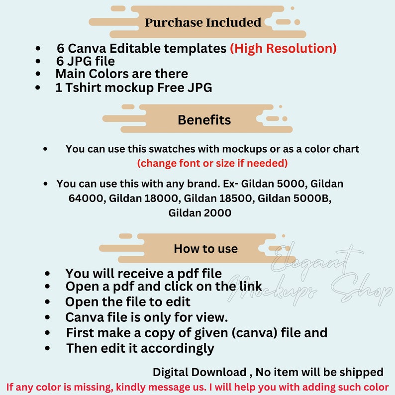 Canva Editable Gildan Color Chart (digital Download) - Etsy