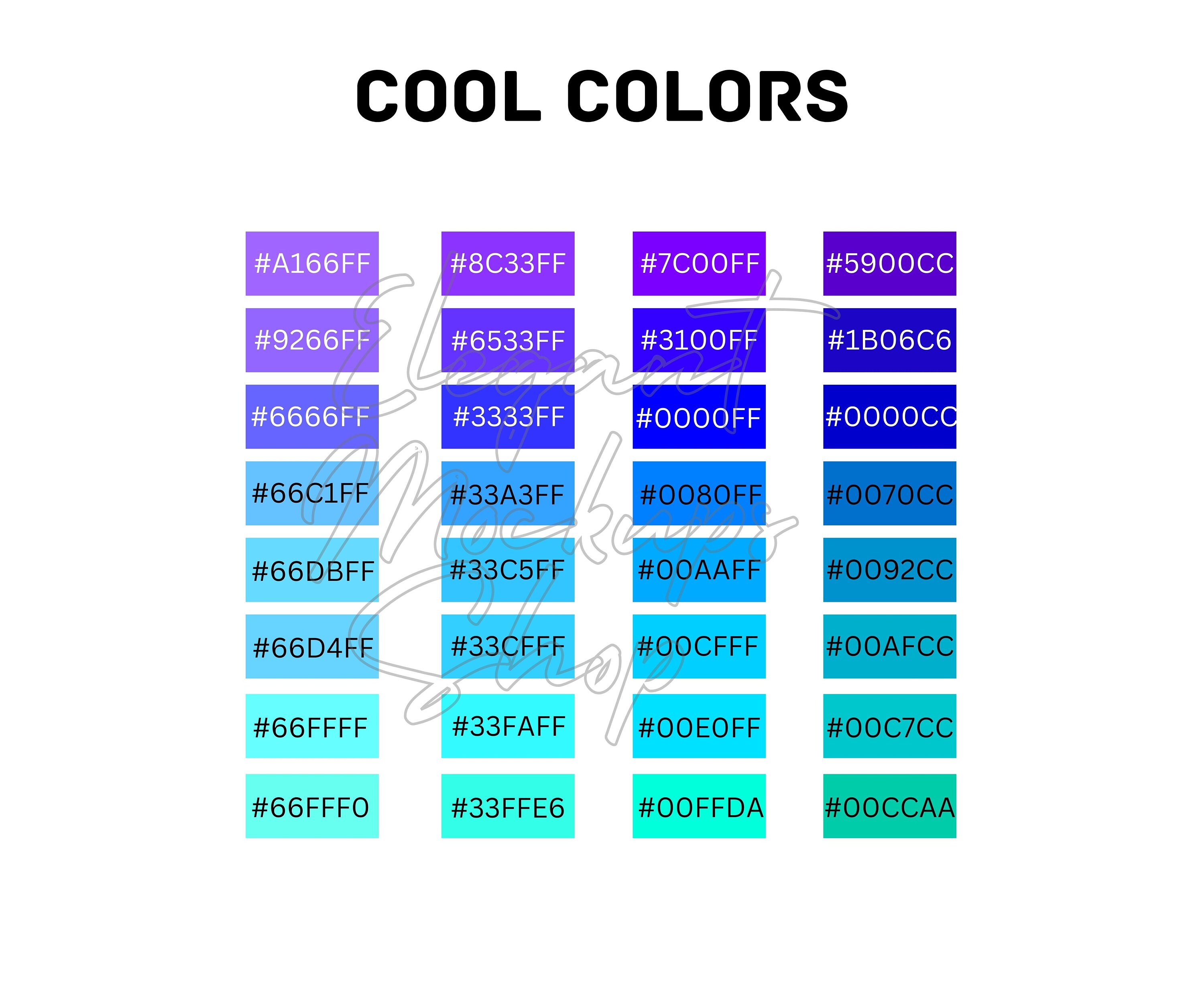 Hex Code HEX Code Color Chart Printable - Etsy Australia