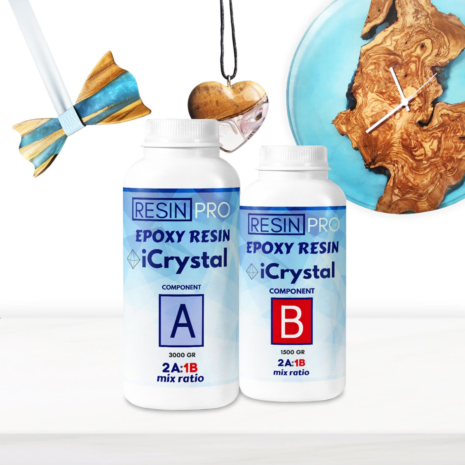 ICRYSTAL- Transparent Epoxy Resin – High Quality by Good Price - A+B - Etsy