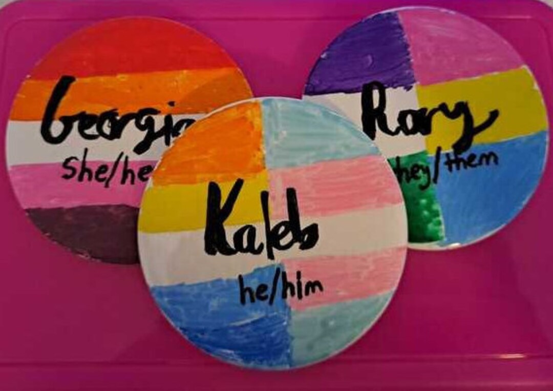 Custom Pride Pin - Multiple Flags, Names, Pronouns Available - Etsy