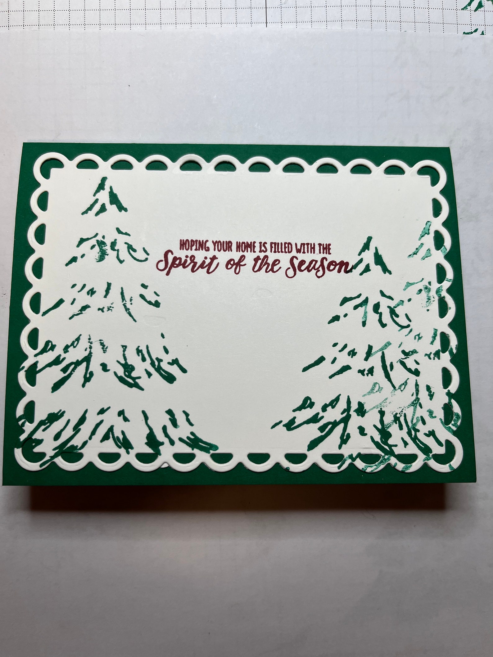 Handmade Christmas Greeting Trees Set of 4 Cards - Etsy
