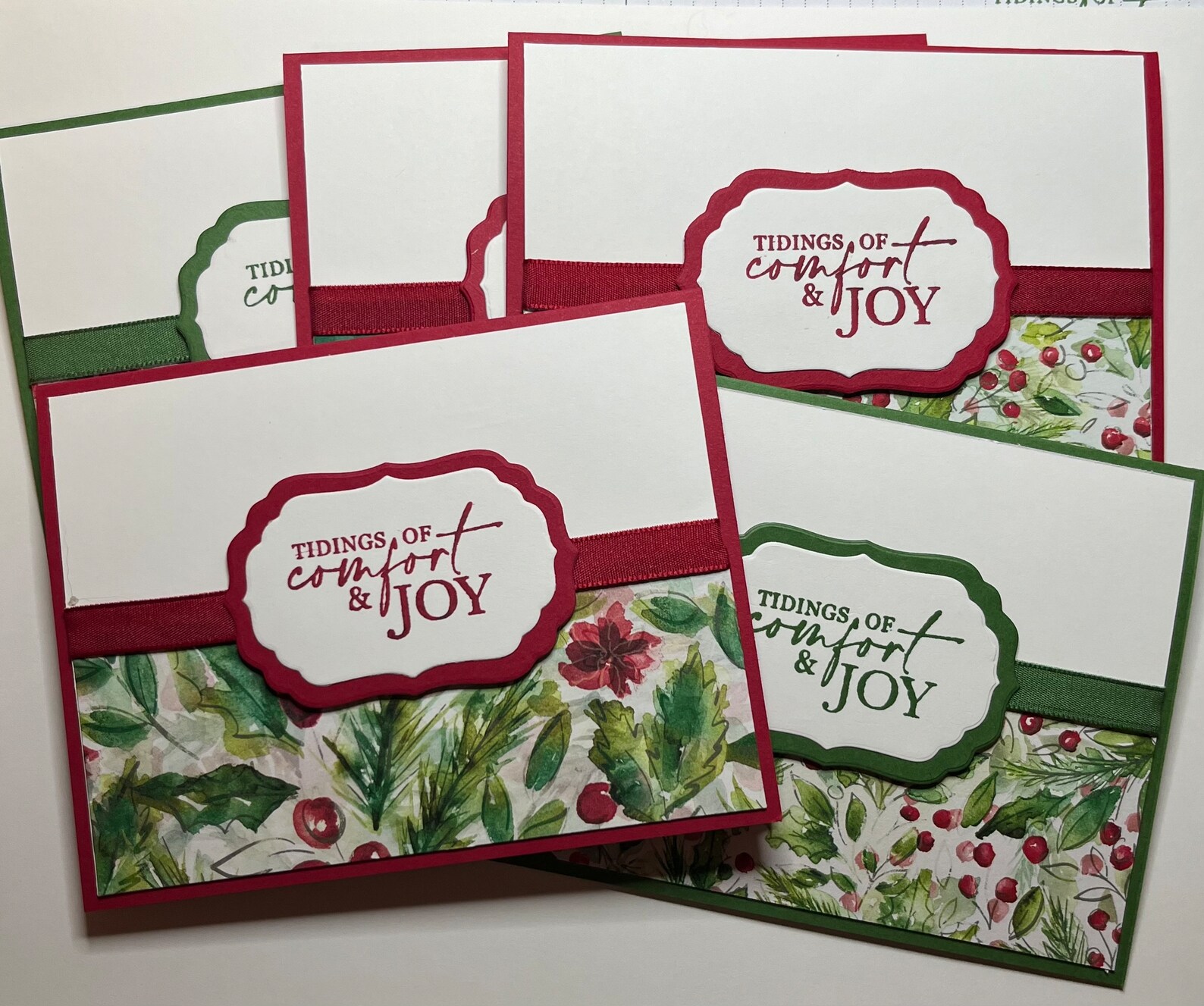 Handmade Christmas Greeting Card Set of 5 - Etsy