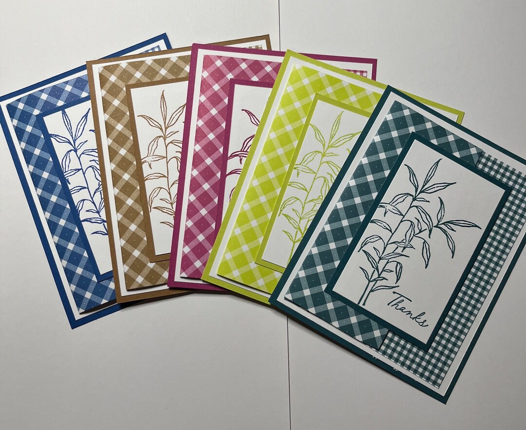 Lot of 5 Handmade Fun Fold Thank You Cards - Etsy