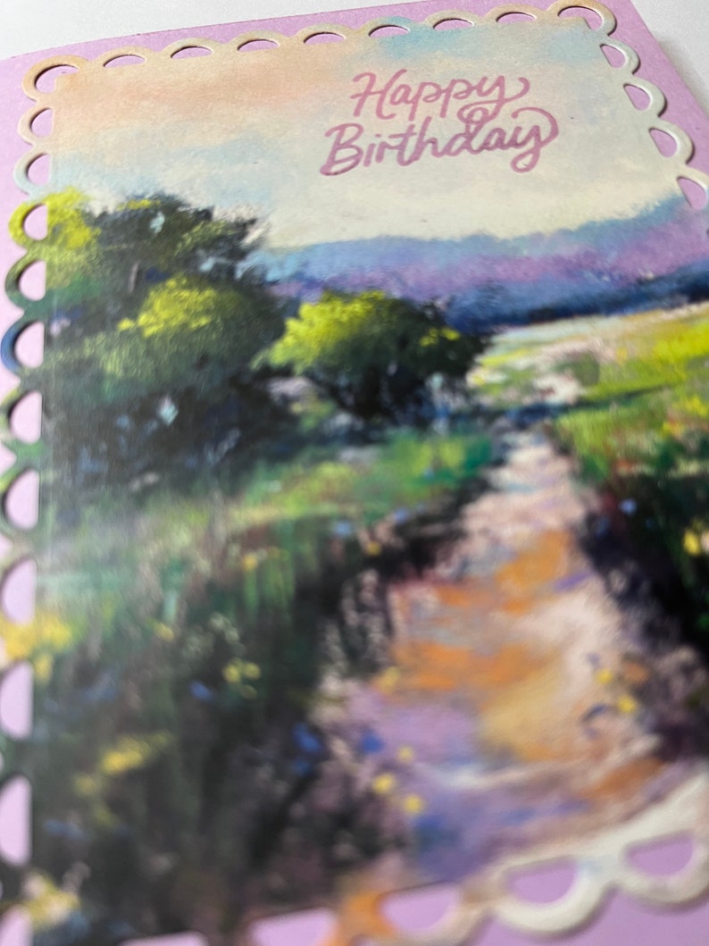 Happy Birthday Nature Scene Handmade Greeting Card - Etsy