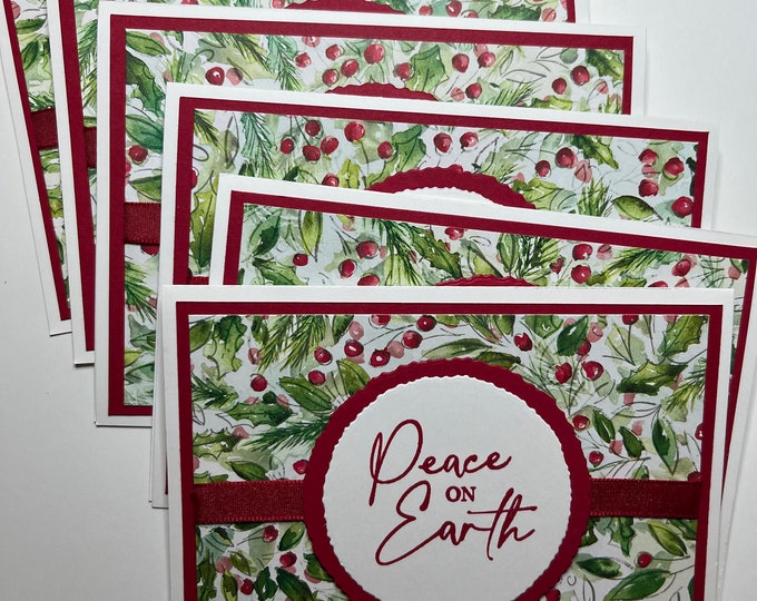 Handmade Christmas Greeting Card Set of 6 - Etsy