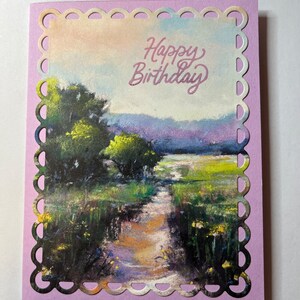 Happy Birthday Nature Scene Handmade Greeting Card - Etsy