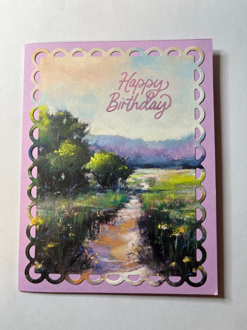 Happy Birthday Nature Scene Handmade Greeting Card - Etsy