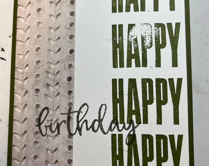 Happy Birthday Masculine Handmade Greeting Card for Men - Etsy