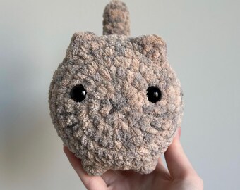 Crochet White Cat Loaf Kitty Plushie Handmade Stuffed Animal - Etsy