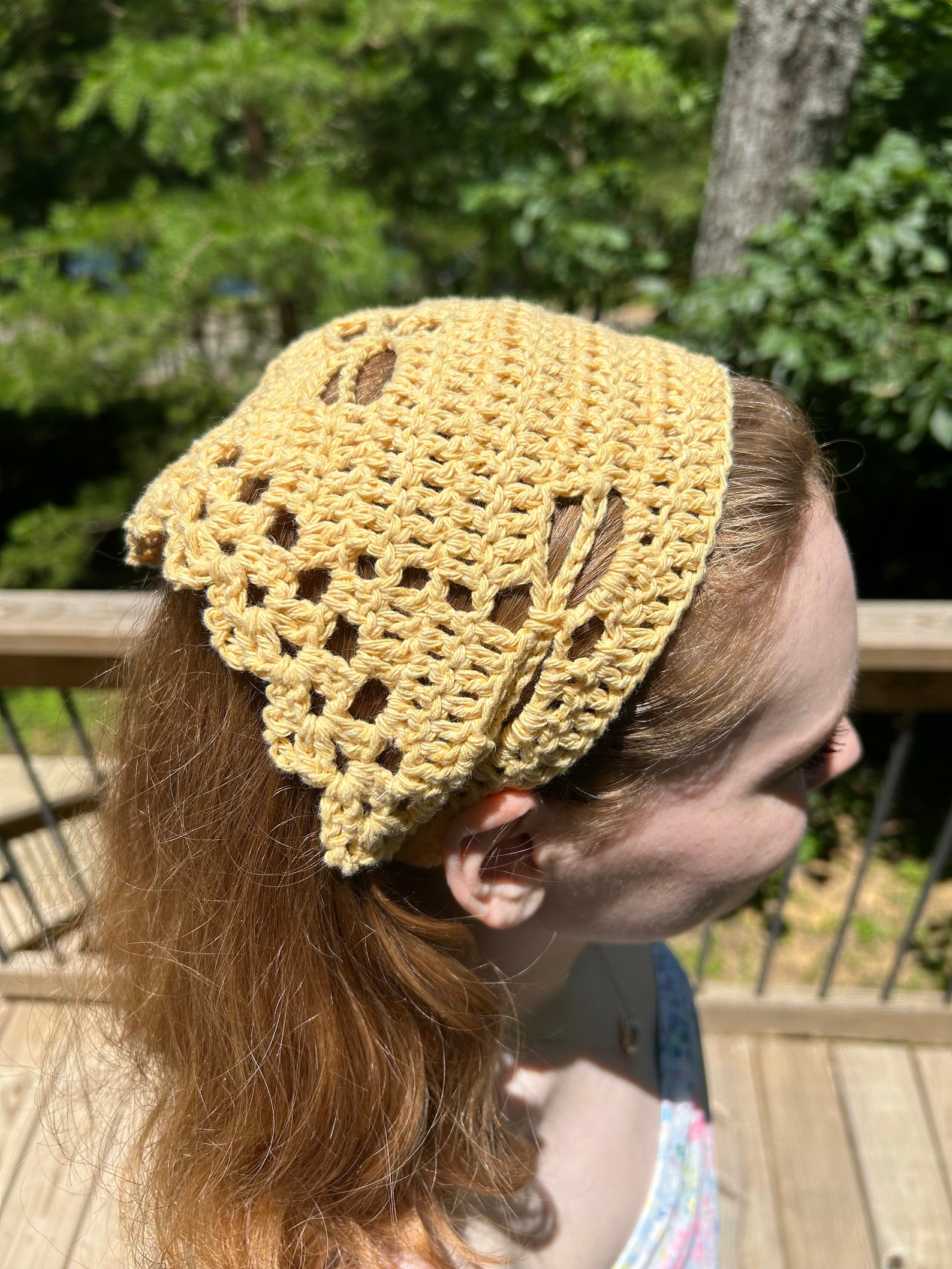 Crochet Dragonfly Headband Bandana Handmade - Etsy