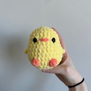 Crochet Baby Chick Plushie Handmade Stuffed Animal - Etsy