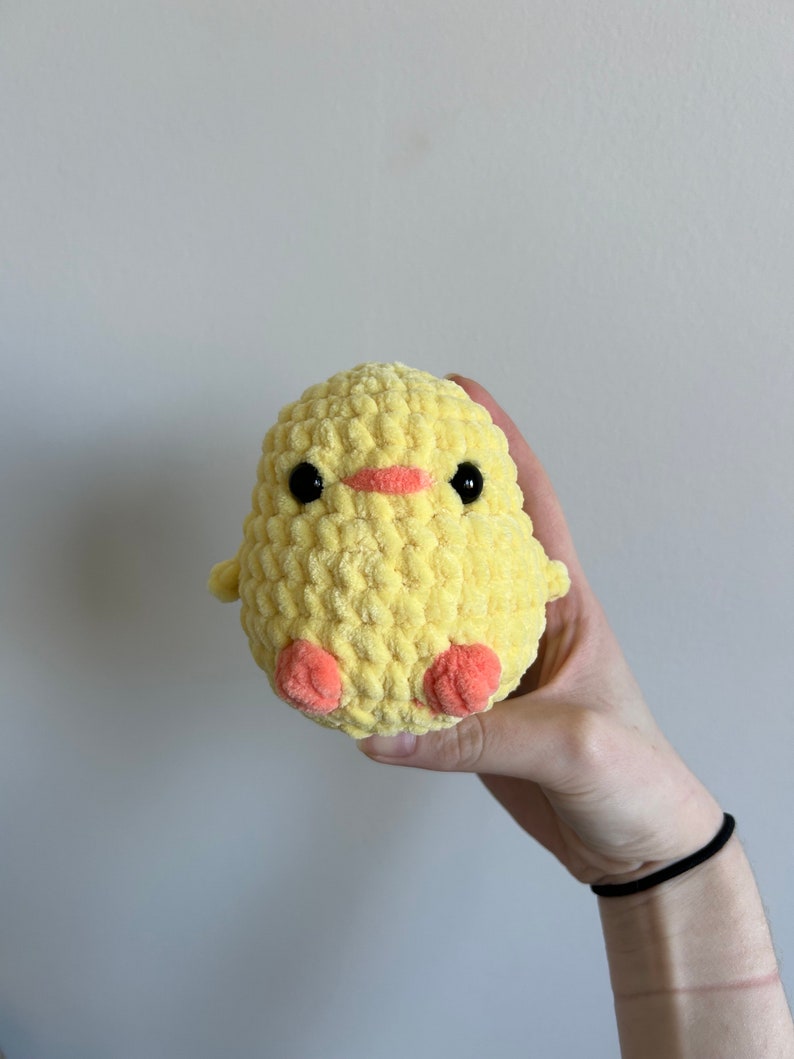 Crochet Baby Chick Plushie Handmade Stuffed Animal - Etsy