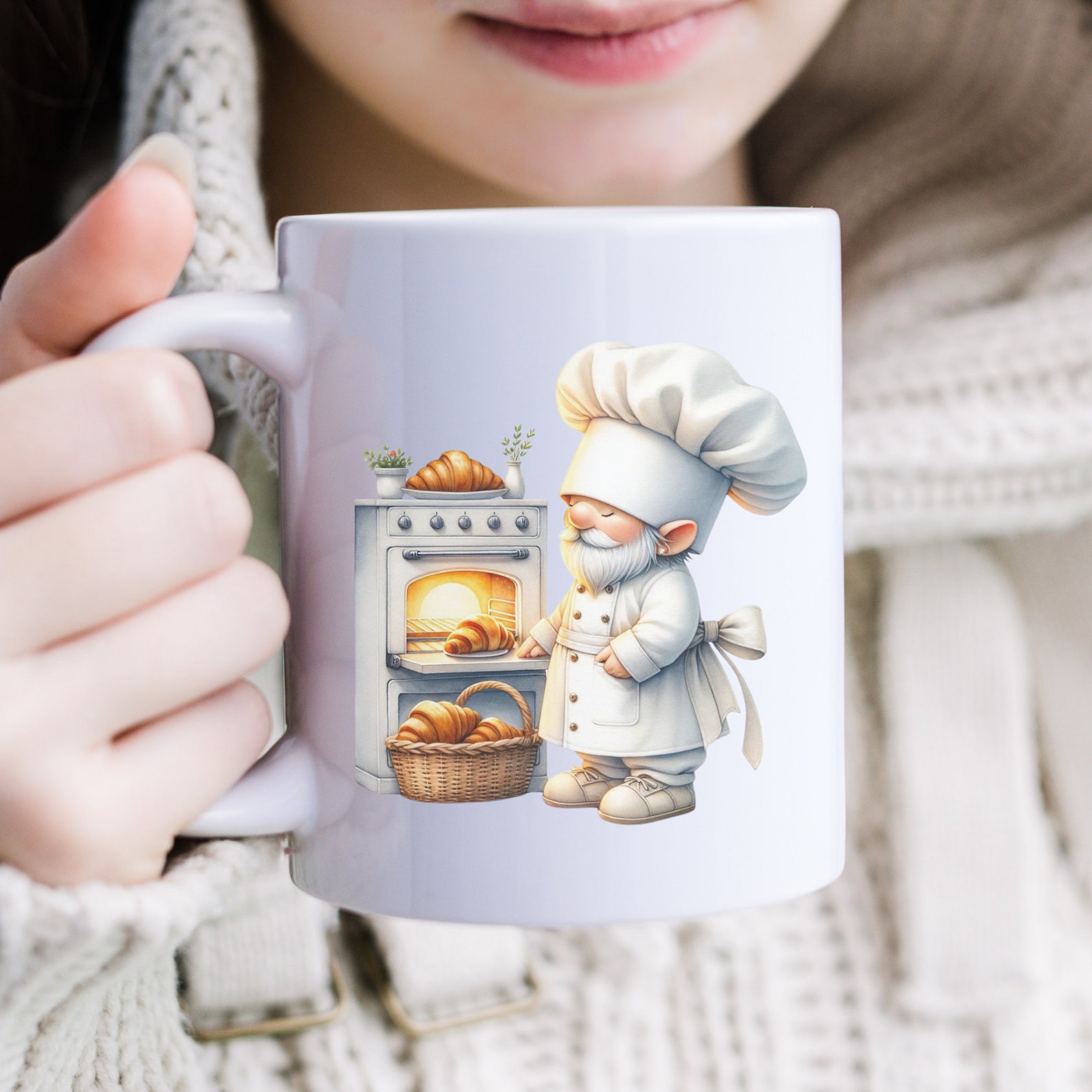 Watercolor Baker Gnomes Clipart, Cute Gnome Clipart ,cute Bakery ,15 ...