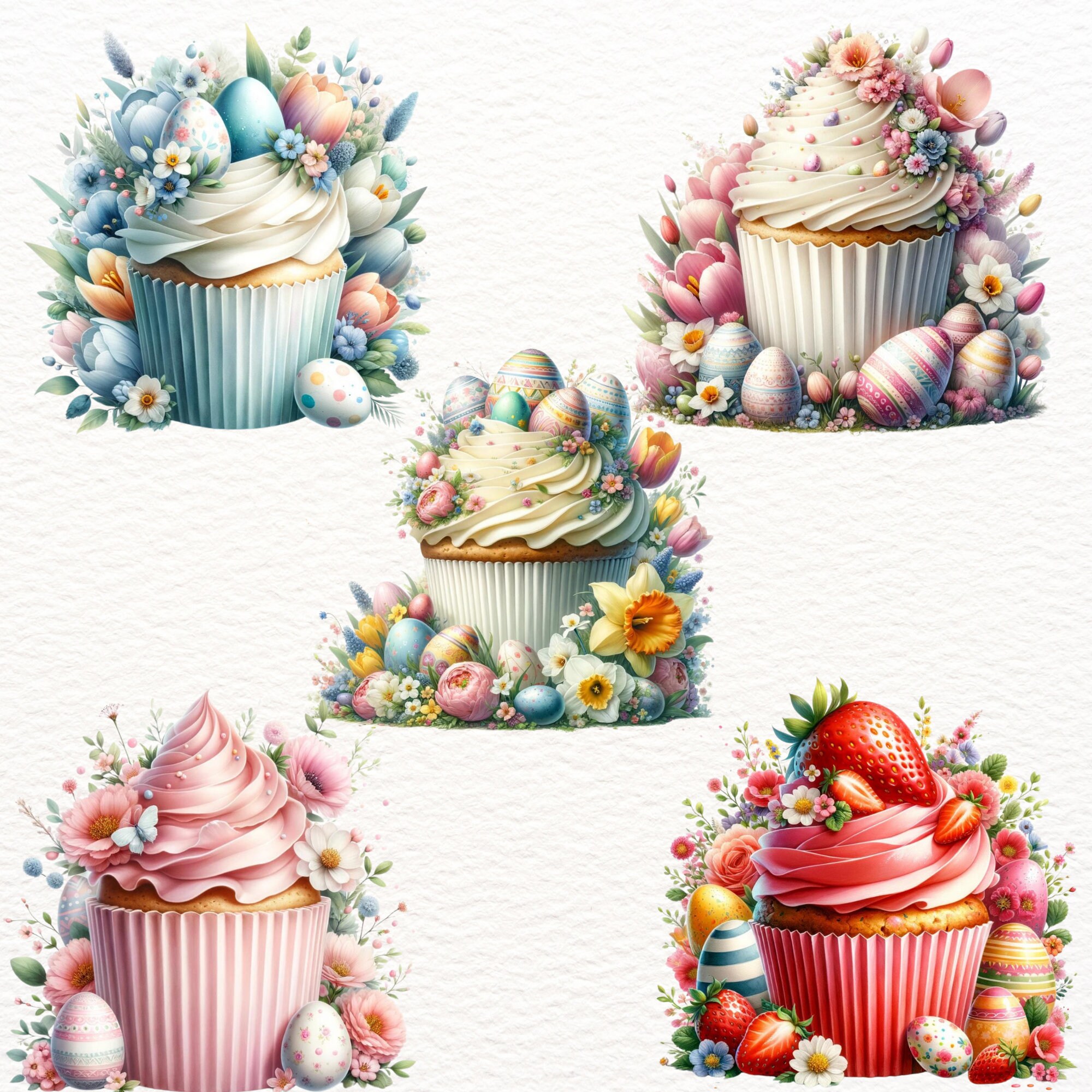 Easter Cupcake Clipart,easter Sweets PNG, Easter Sweets Cupcake,easter ...