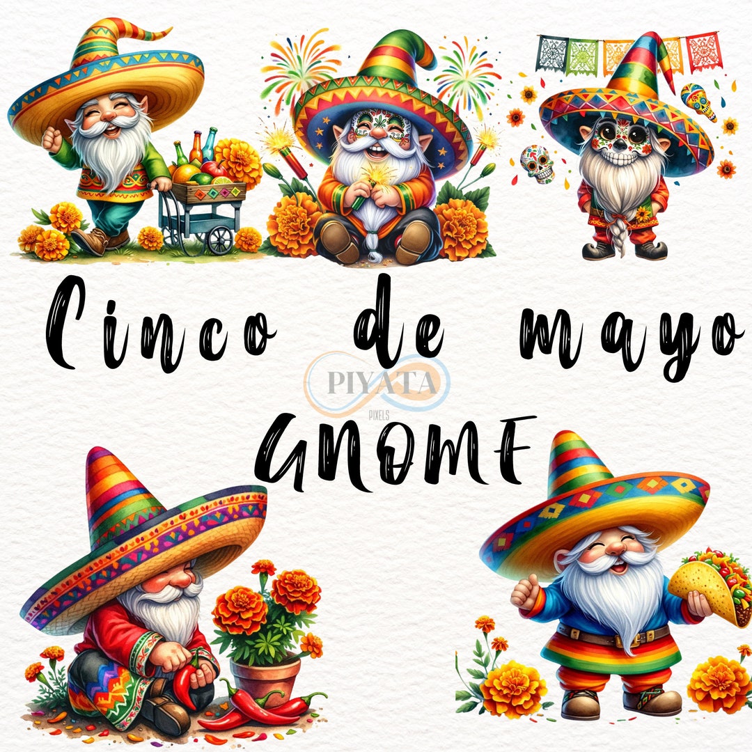Watercolor Cinco De Mayo Gnomes,cinco De Mayo PNG Clipart, Mexican ...