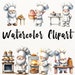 Watercolor Baker Gnomes Clipart, Cute Gnome Clipart ,cute Bakery ,15 ...