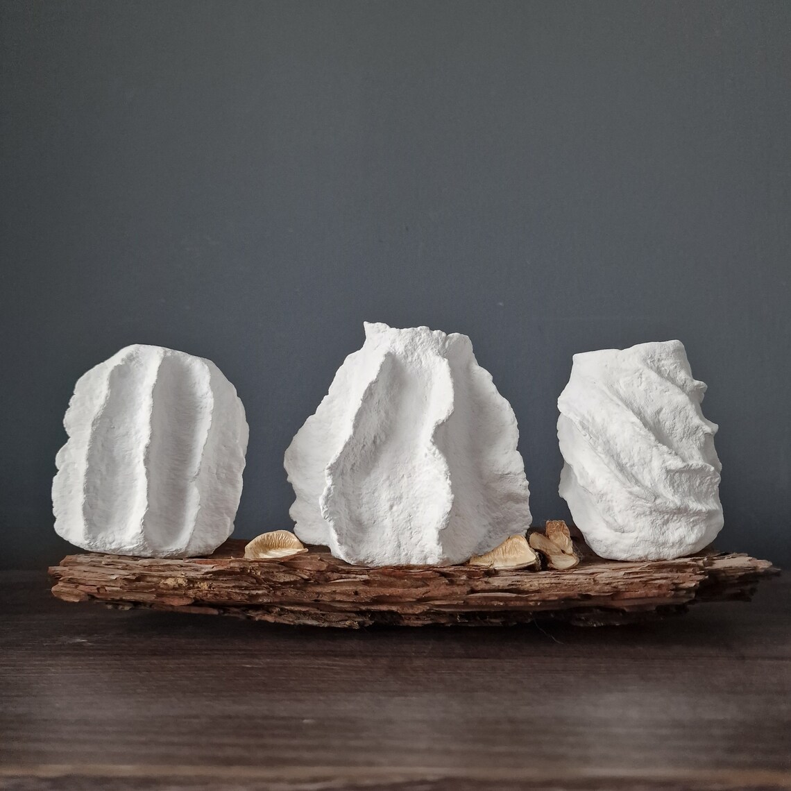 Small White Paper Mache Vase Organic Papier Mache Pot Wabi - Etsy