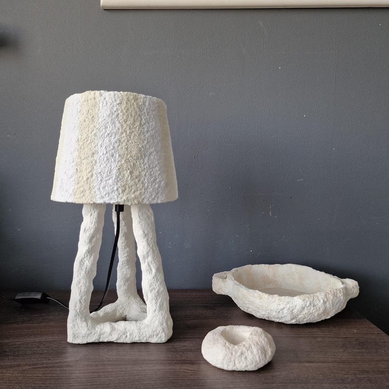 Paper Mache Lamp - Etsy