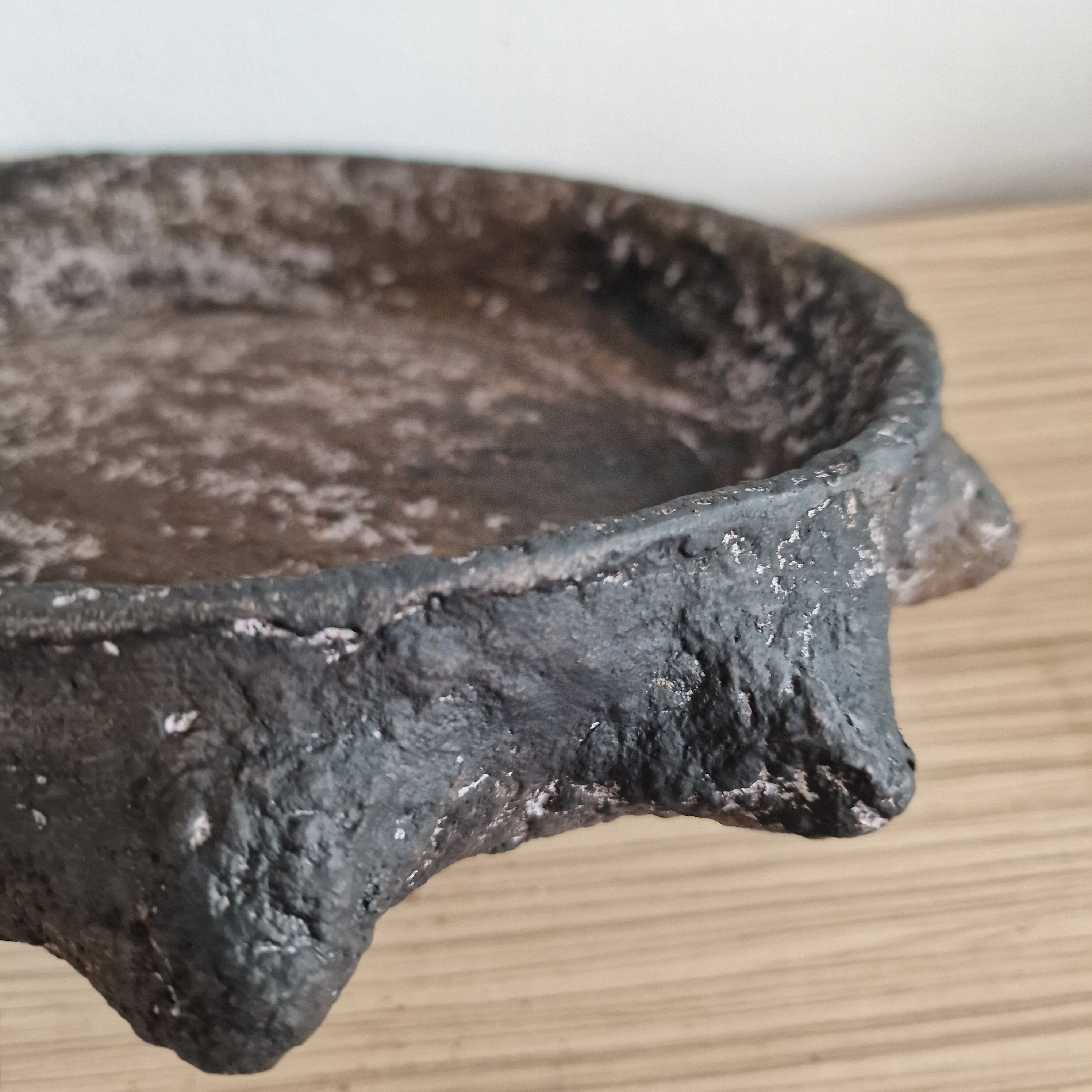 Paper Mache Tray, Organic Papier Mache, Round Speckled Bowl, Spiky Tray ...