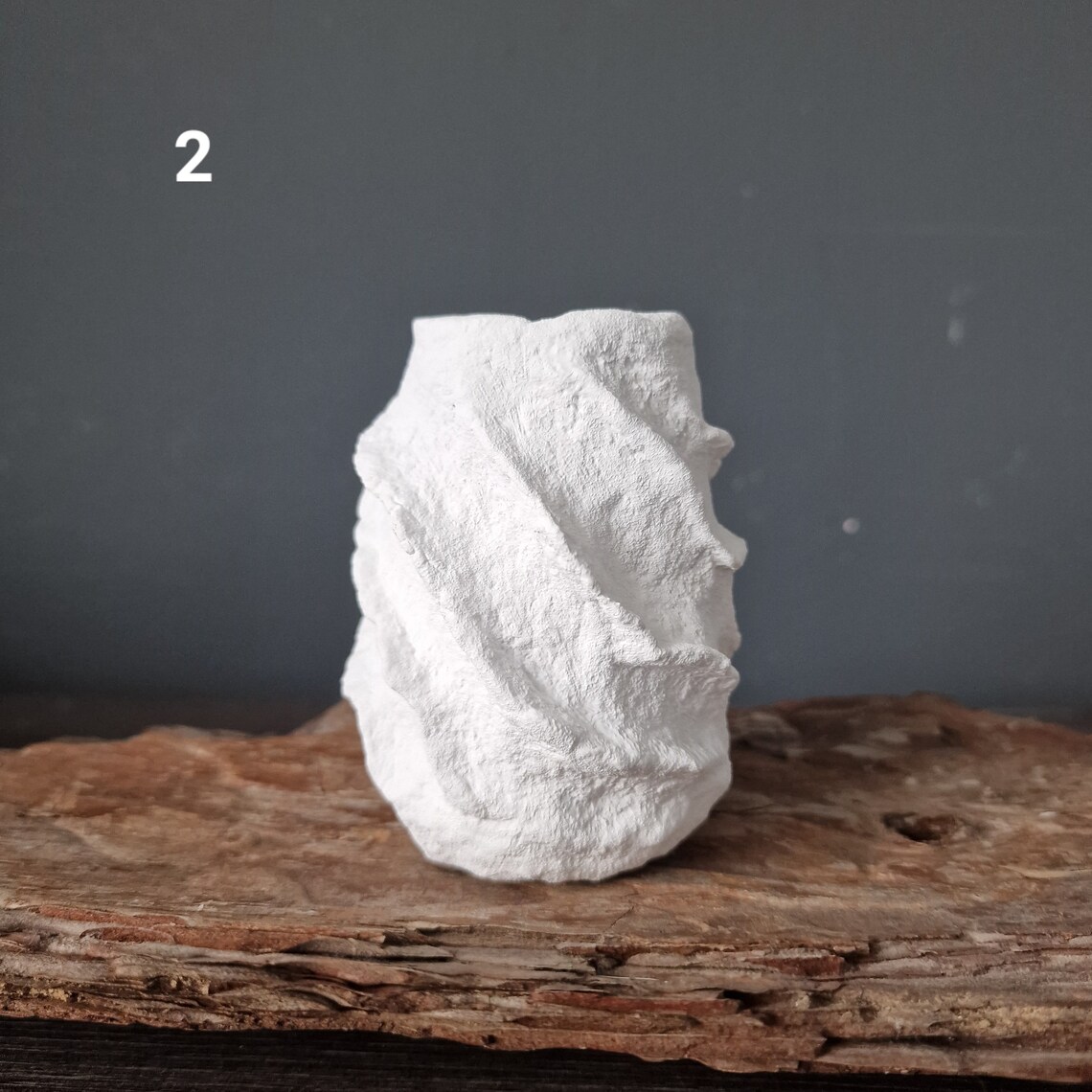 Small White Paper Mache Vase Organic Papier Mache Pot Wabi - Etsy