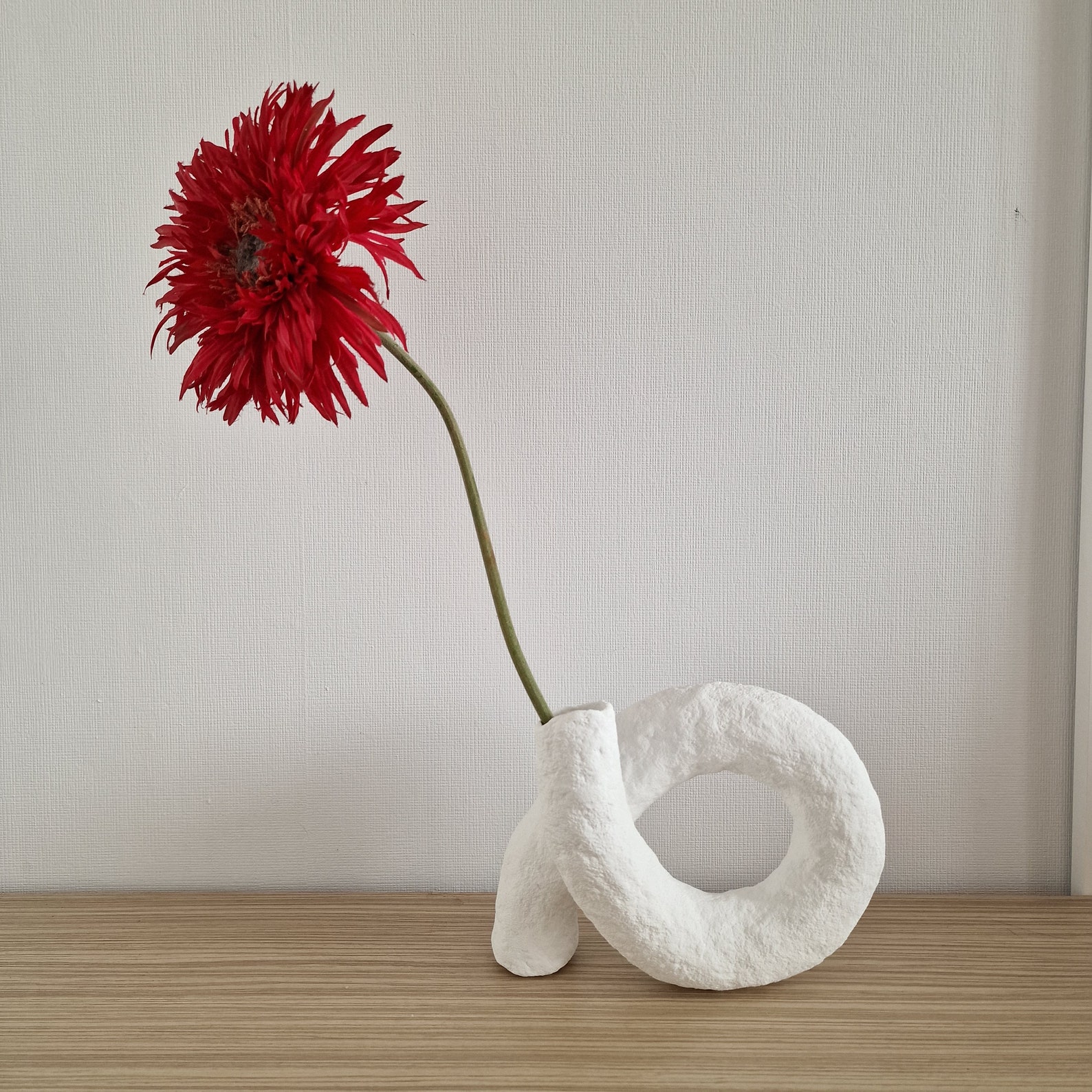 White Paper Mache Vase, Organic Papier Mache, Wabi Sabi Vessel ...