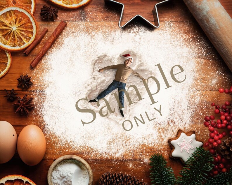 Christmas Cookie Digital Backdrop, Fun Christmas Card Photo, Christmas ...