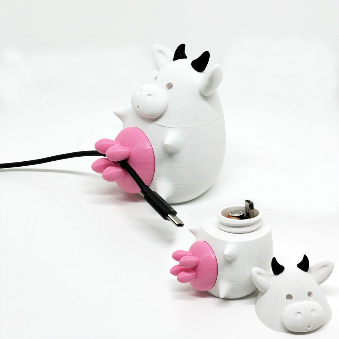 Cute Cow Cable Holder Container / Kawaii Cable Organizer / - Etsy
