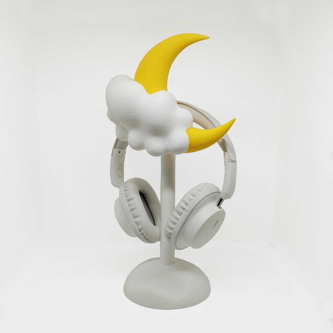 Moon Cloud Headphone Stand / Cute Headphone Holder / Whimsy Headphone ...