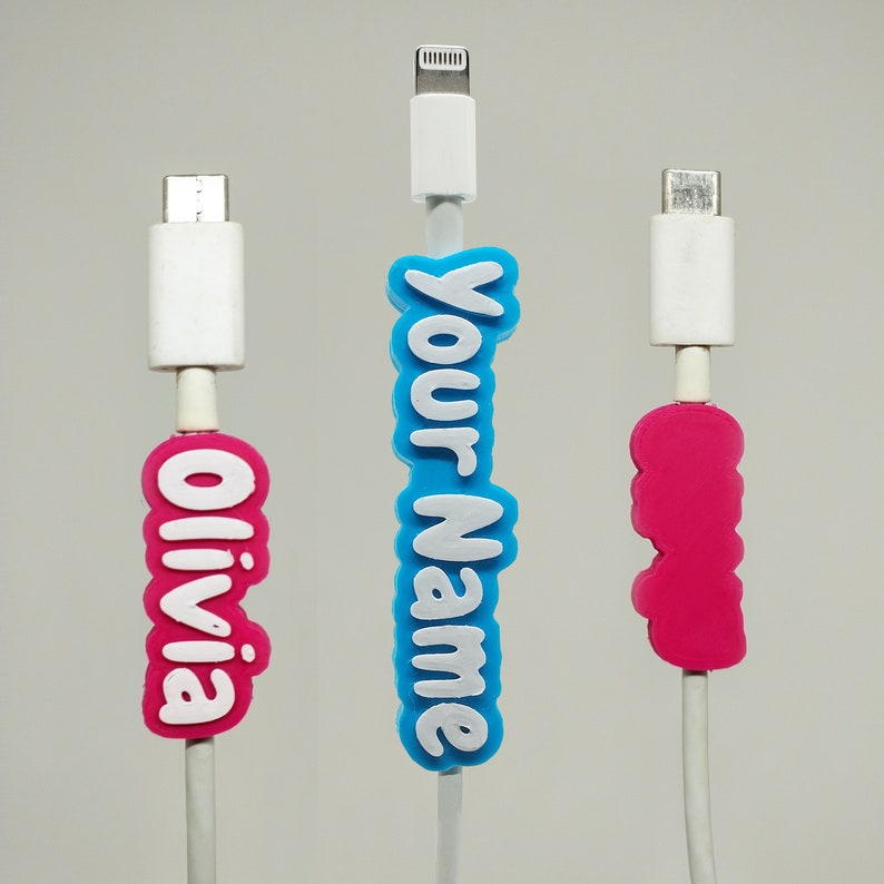 Universal USB Cable Name Tag / Charger Cable Name Label / Personalised ...