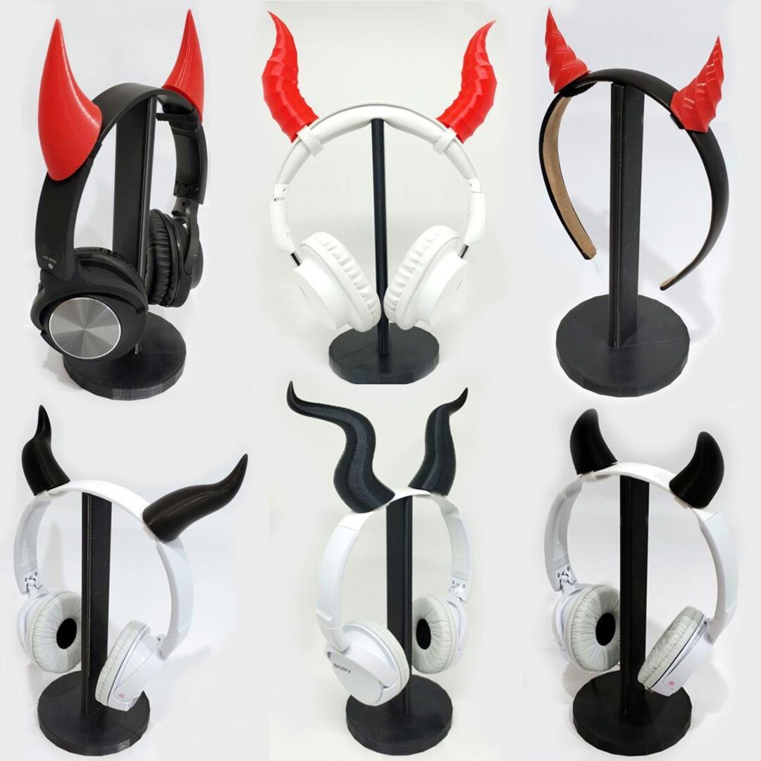 Horns Headphone Attachment / Devil Horns for Headphone / Cosplay ...