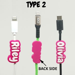 Unisex Universal USB Cable Name Clip / Cord Name Tag for All Phones ...