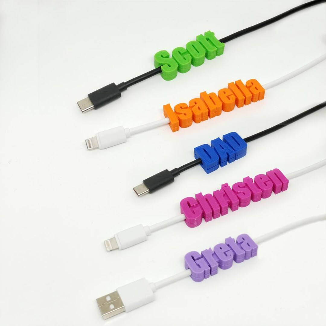 Personalized Phone Charger Name Tag / Family Christmas Gift / Friend ...