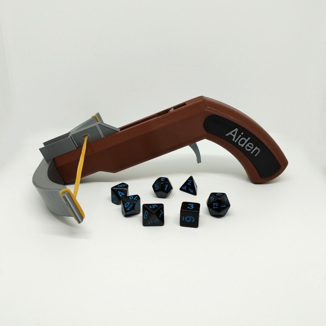 Crossbow Dice Roller / Gift Idea for DND Fans / Dice Gun / D and D 7 Pc ...