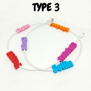 Unisex Universal USB Cable Name Clip / Cord Name Tag for All Phones ...