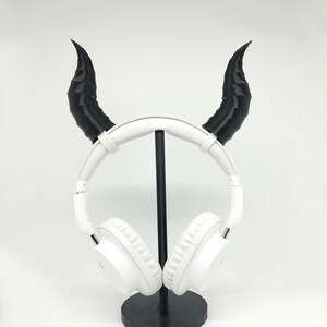 Black and White Devil Horns / Dragon Horns / Headphone Horns / Headset ...